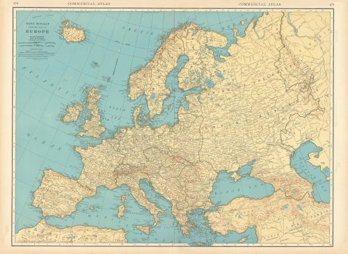 McNally's 1928 Map of Europe DO NOT SELL - Art Source International