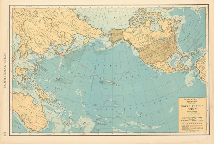 McNally's 1928 Flight Map of the North Pacific Ocean DO NOT SELL - Art ...