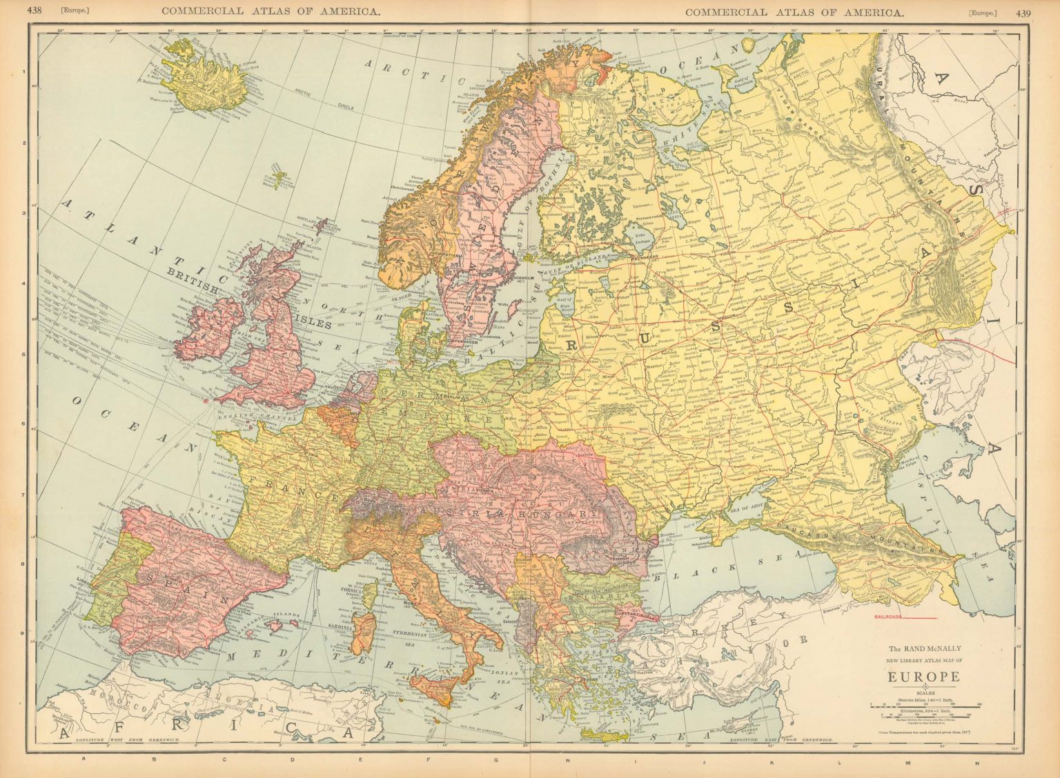 McNally's 1919 Map of Europe - Art Source International