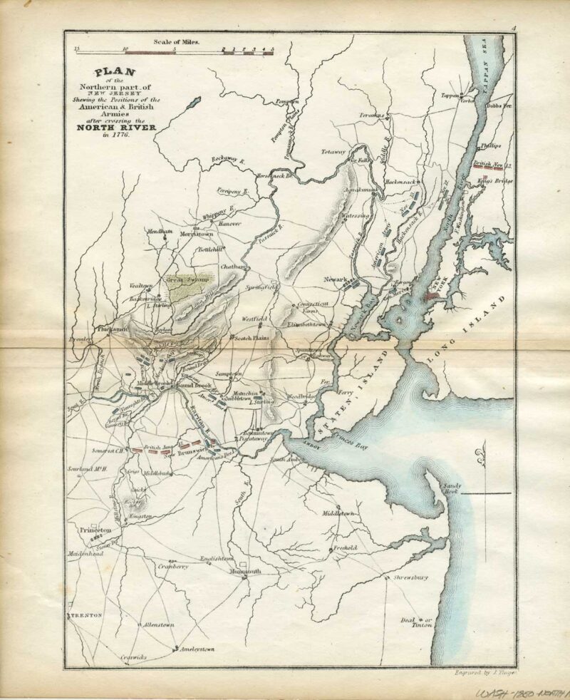 Revolutionary War Map showing the Plan of the Northern part of New ...